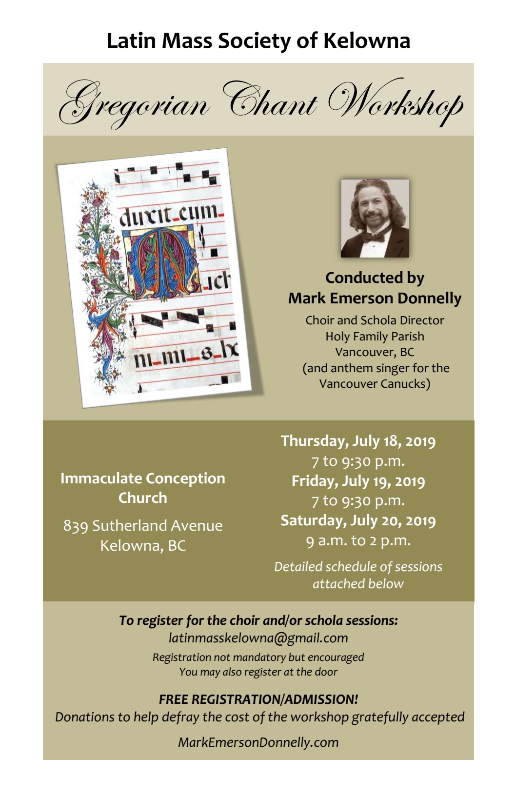 Poster- Gregorian Chant workshop0001 | Una Voce Canada
